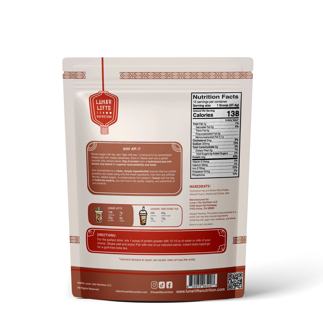 Brown Sugar Boba Tea - Vegan – Lunar Lifts Nutrition